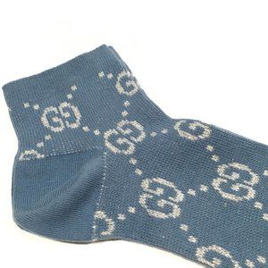 Gucci | Accessories | Gucci Gg Monogram Lam Ankle Socks In Periwinkle ...